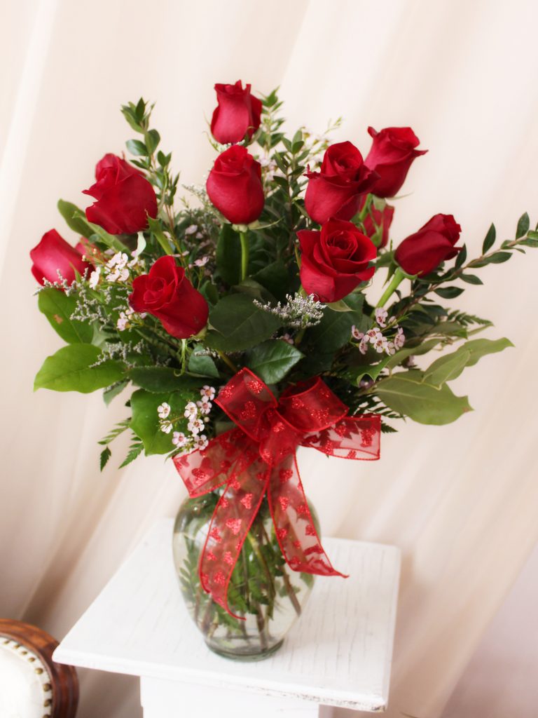 Dozen Rose Vase Arrangement – Event Floral Dozen Rose Vase Arrangement – Event Floral
